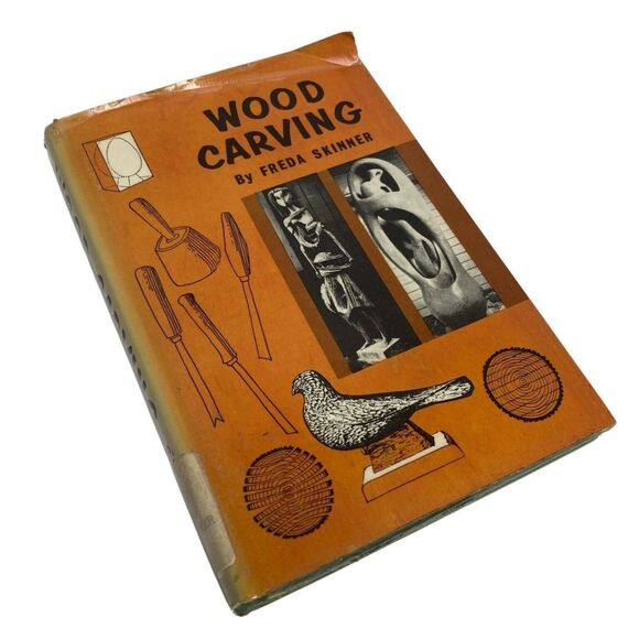 Office | Vintage Wood Carving Book 1961 Freda Skinner Mcm Dustcover ...